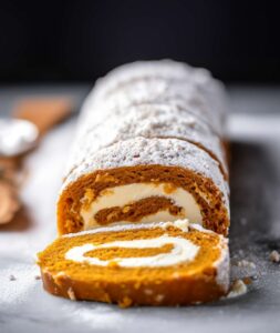 Pumpkin Swiss Roll Recipe - FunCraftyKitchen