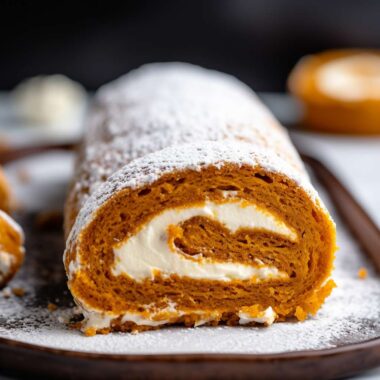 Pumpkin Swiss Roll Recipe - FunCraftyKitchen