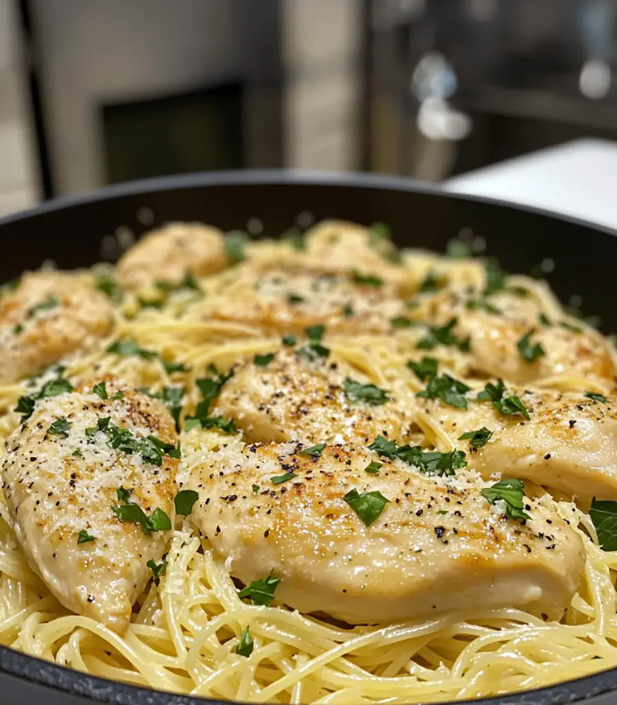 Angel Chicken Pasta - FunCraftyKitchen