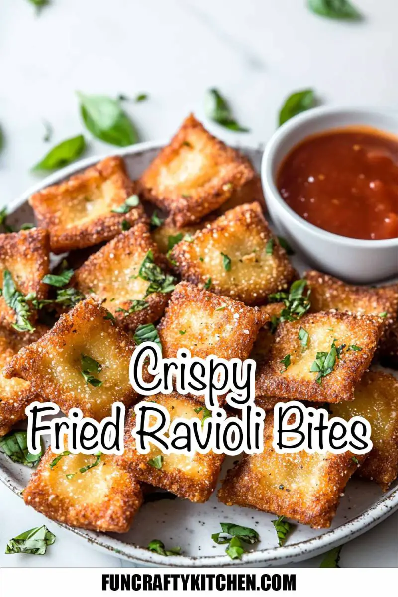 Crispy Fried Ravioli Bites - FunCraftyKitchen