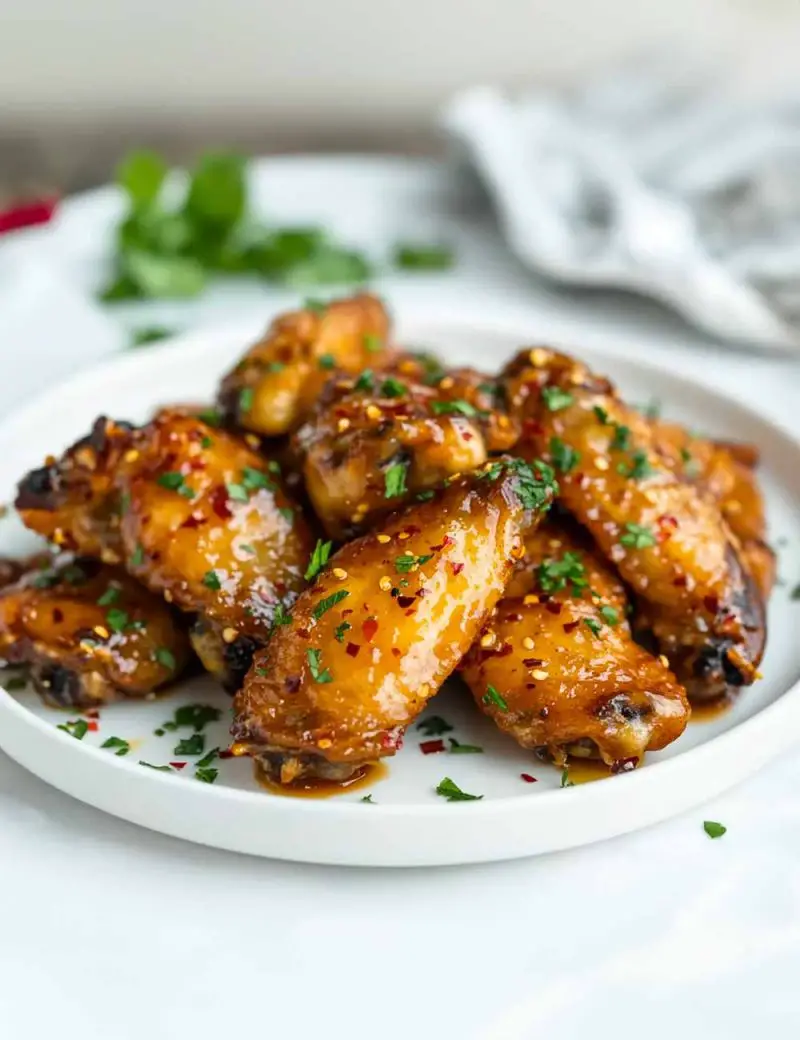 Spicy Honey Glazed Chicken Wings - FunCraftyKitchen