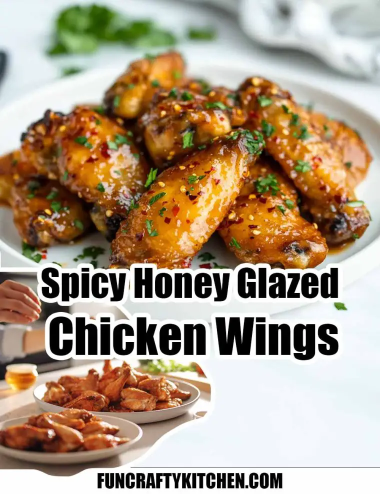 Spicy Honey Glazed Chicken Wings - FunCraftyKitchen