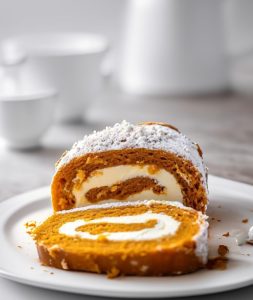 Pumpkin Swiss Roll Recipe - FunCraftyKitchen