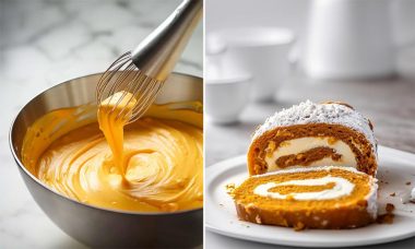 Pumpkin Swiss Roll Recipe - FunCraftyKitchen