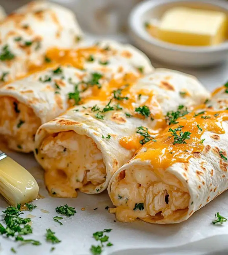 Cheesy Garlic Chicken Wraps - FunCraftyKitchen