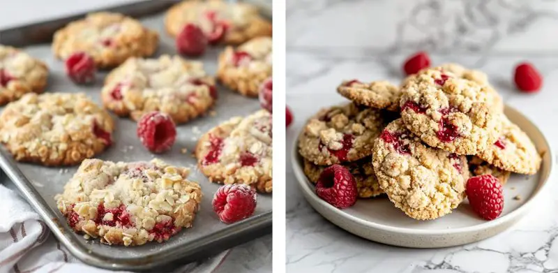 Copycat Costco Raspberry Crumble Cookies - FunCraftyKitchen