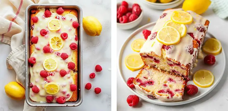 Raspberry Lemon Pound Cake - FunCraftyKitchen