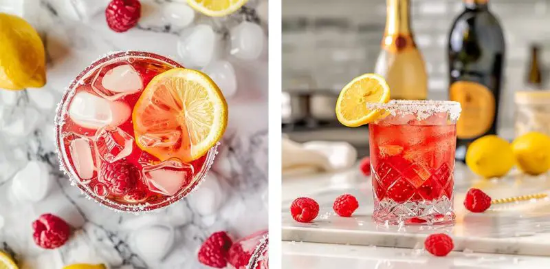 Raspberry Limoncello Cocktails - FunCraftyKitchen