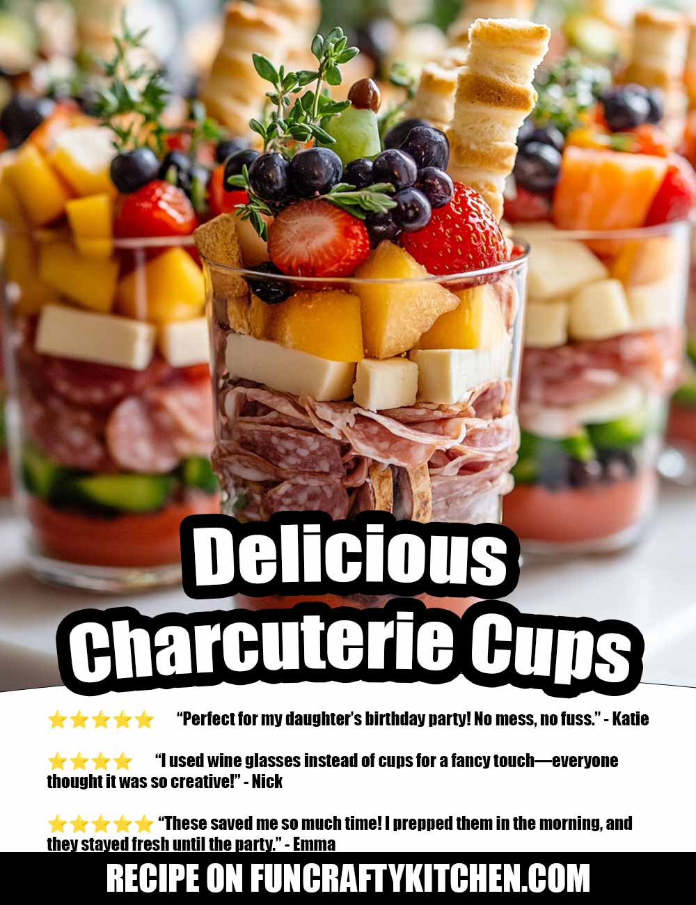Delicious Charcuterie Cups - FunCraftyKitchen