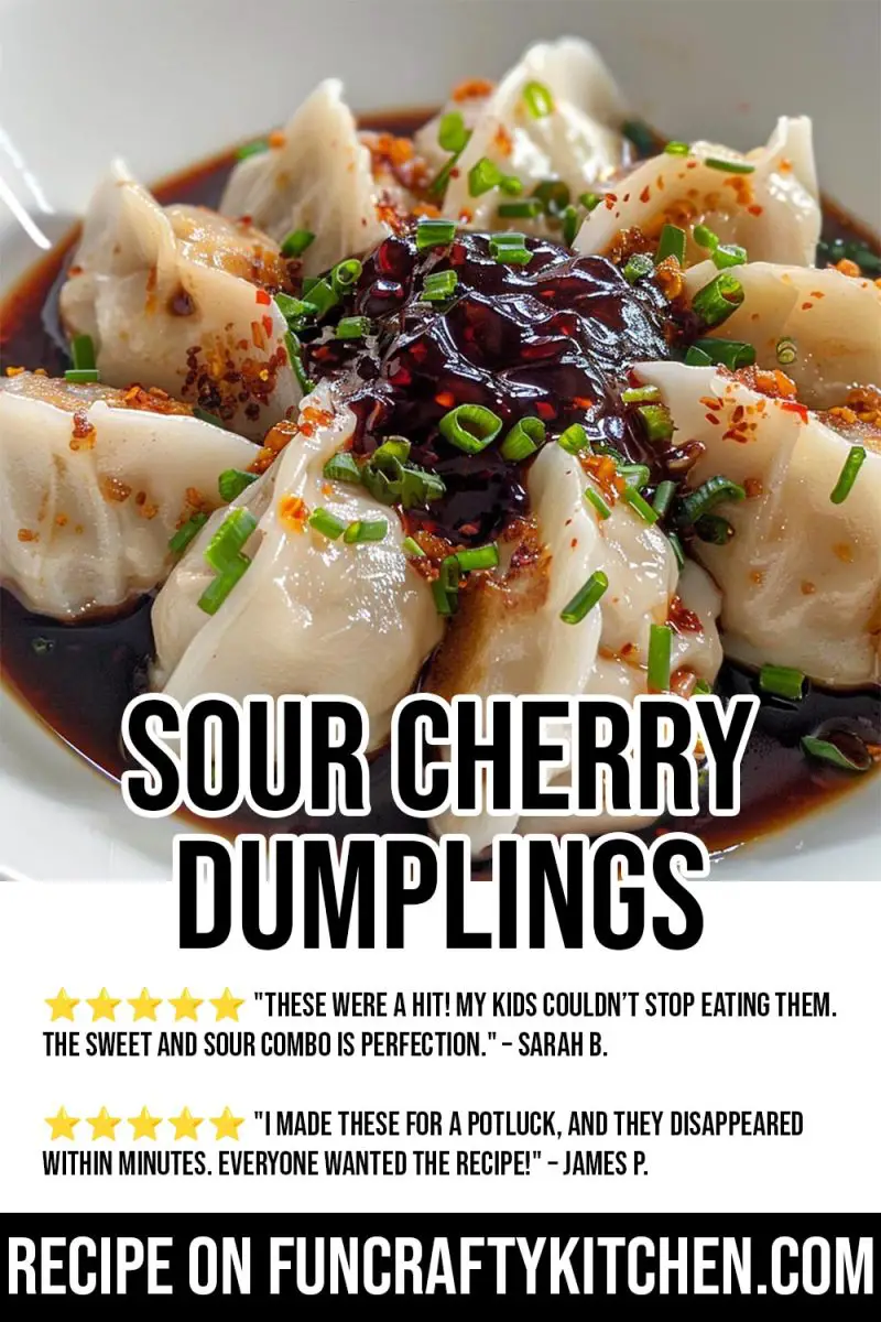Sour Cherry Dumplings - FunCraftyKitchen