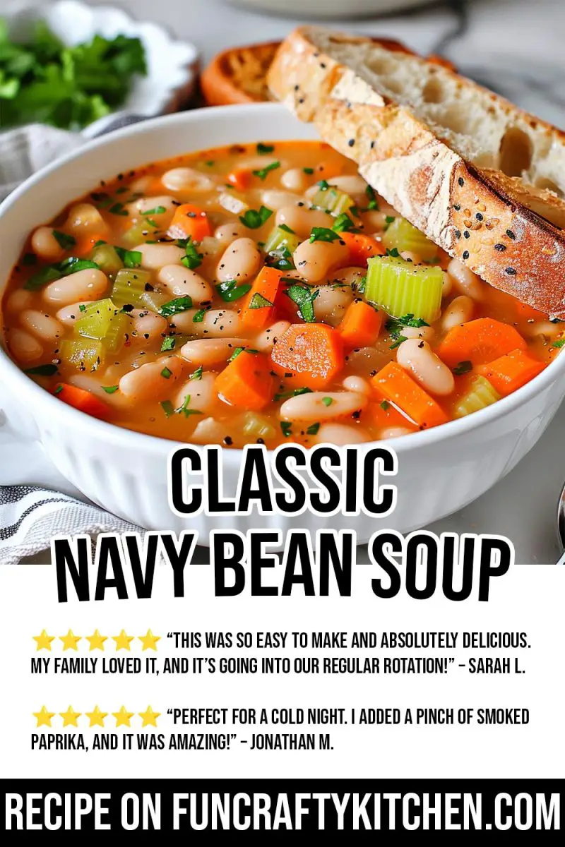 Classic Navy Bean Soup - FunCraftyKitchen