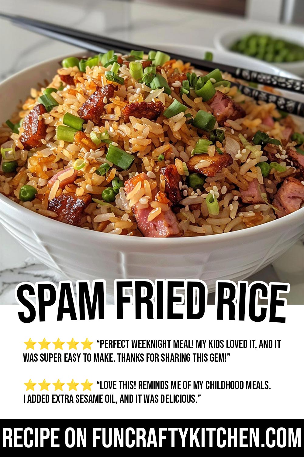 Spam Fried Rice - FunCraftyKitchen