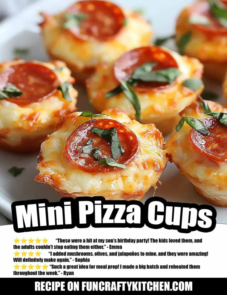 Mini Pizza Cups - FunCraftyKitchen