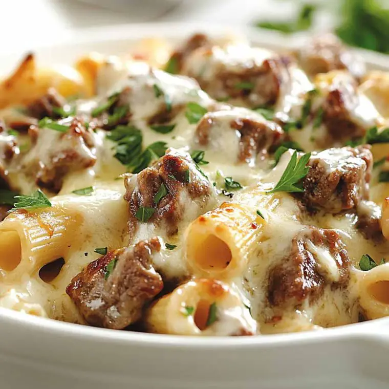 Beef Creamy Cheese Pasta - FunCraftyKitchen