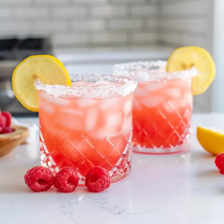 Raspberry Limoncello Cocktails - FunCraftyKitchen
