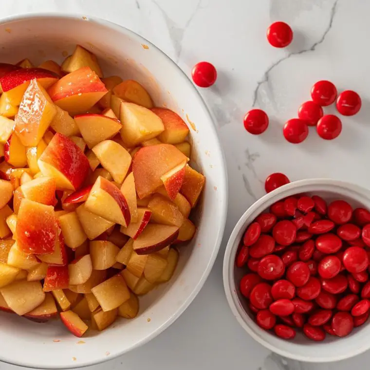 Red Hot Cinnamon Apples - FunCraftyKitchen