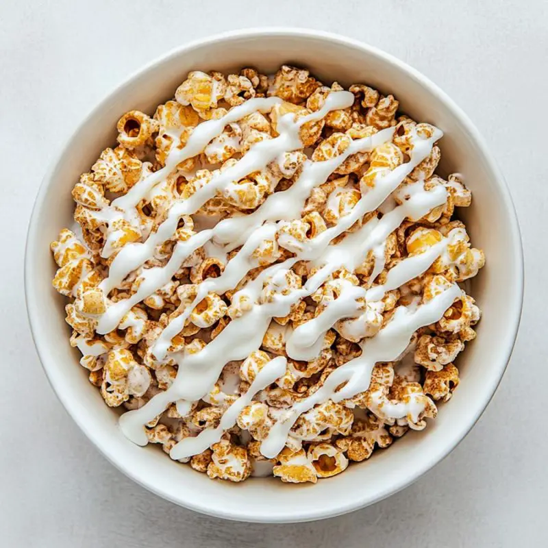 Cinnamon Bun Popcorn - FunCraftyKitchen