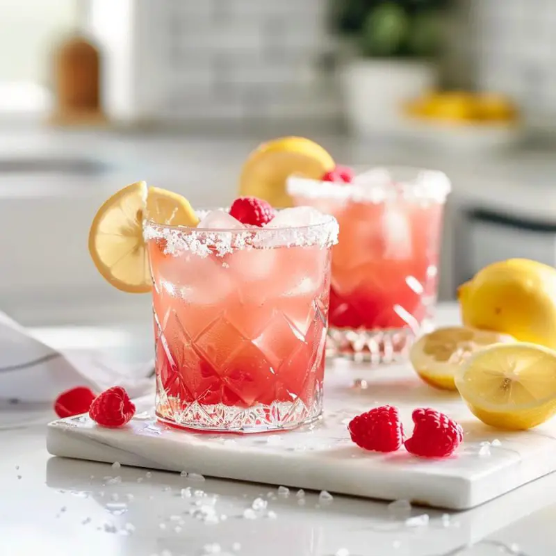 Raspberry Limoncello Cocktails - FunCraftyKitchen