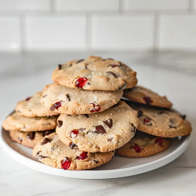 Maraschino Cherry Shortbread Cookies - FunCraftyKitchen