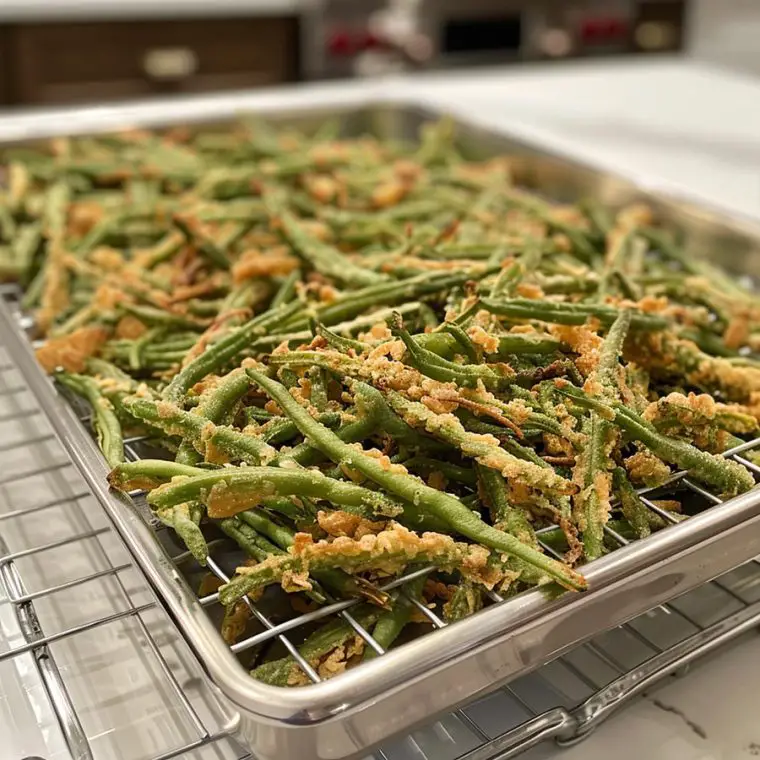 Beer Battered Fried Green Beans with Sriracha Dip - FunCraftyKitchen