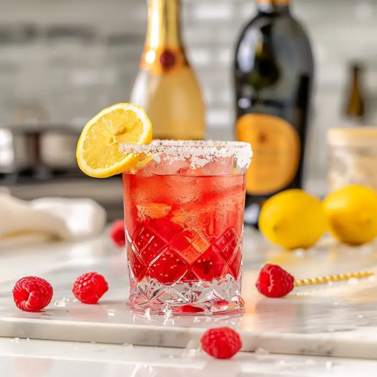 Raspberry Limoncello Cocktails - FunCraftyKitchen