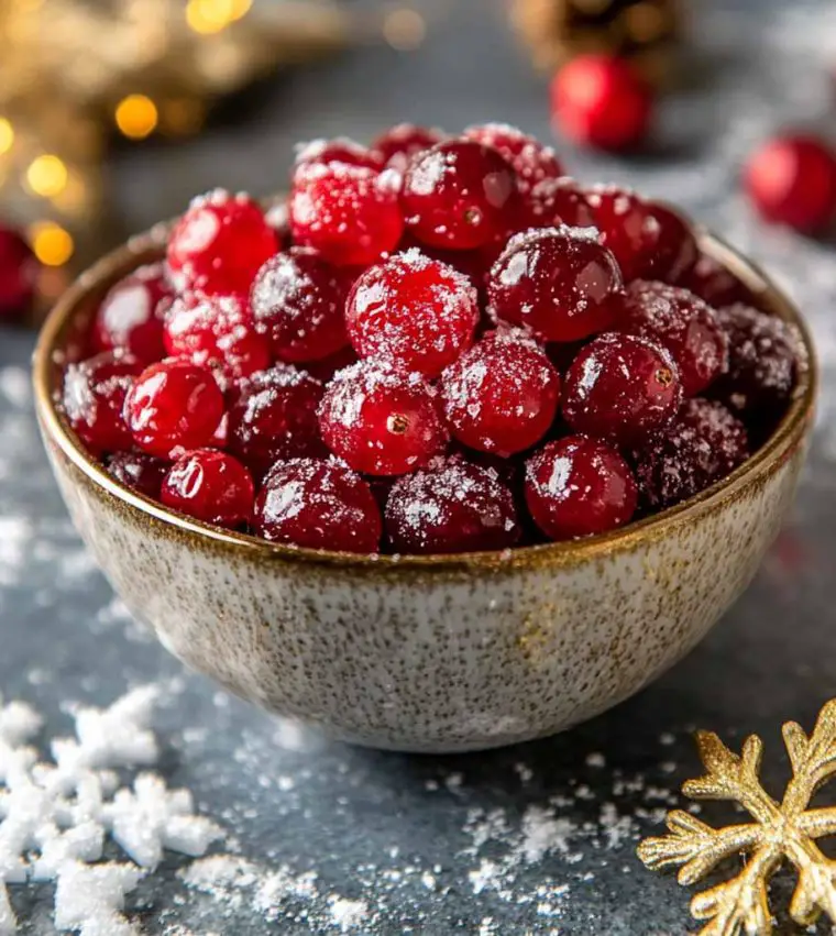 Candied Caramel Cranberries - FunCraftyKitchen