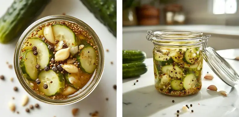 Sweet & Spicy Pickled Cucumbers - FunCraftyKitchen