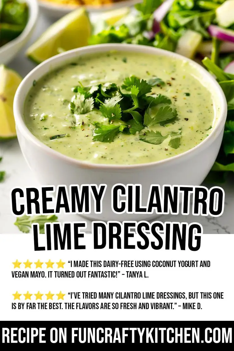 Creamy Cilantro Lime Dressing - FunCraftyKitchen