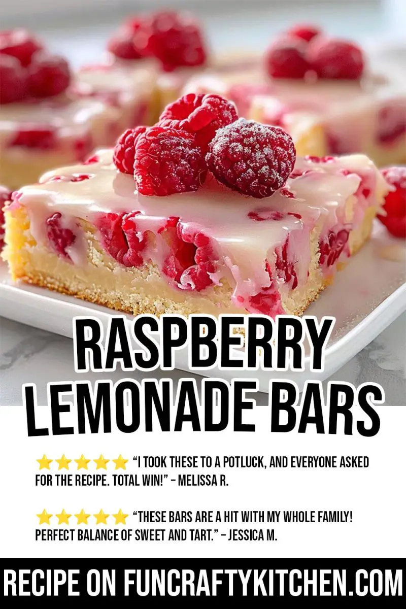 Raspberry Lemonade Bars - FunCraftyKitchen