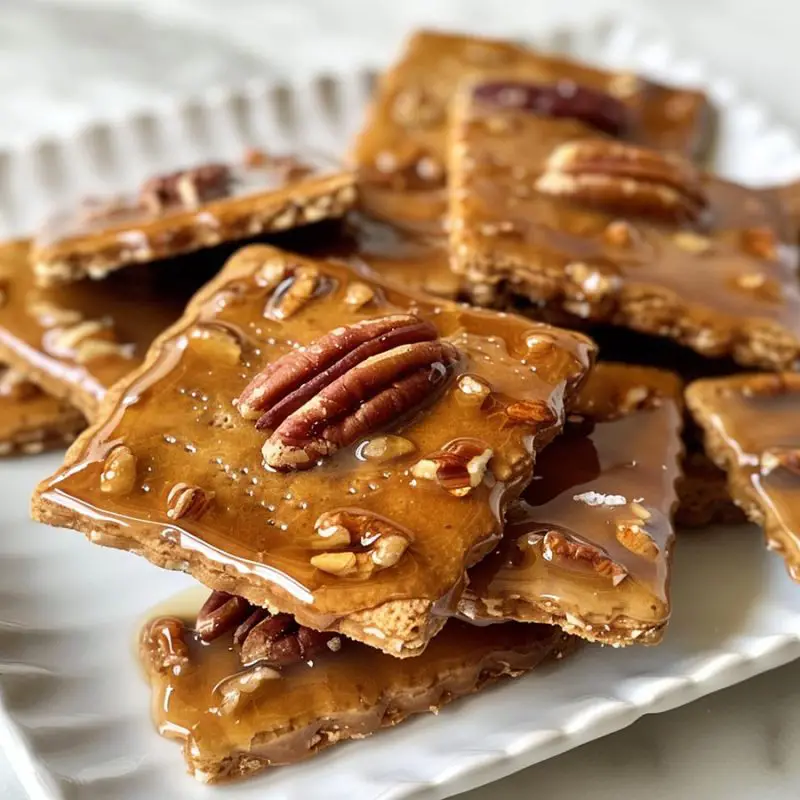 Bourbon Graham Cracker Candy - FunCraftyKitchen
