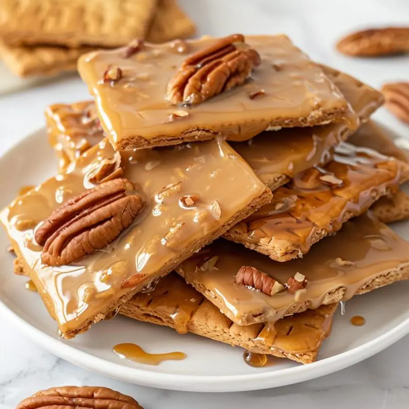 Bourbon Graham Cracker Candy - FunCraftyKitchen