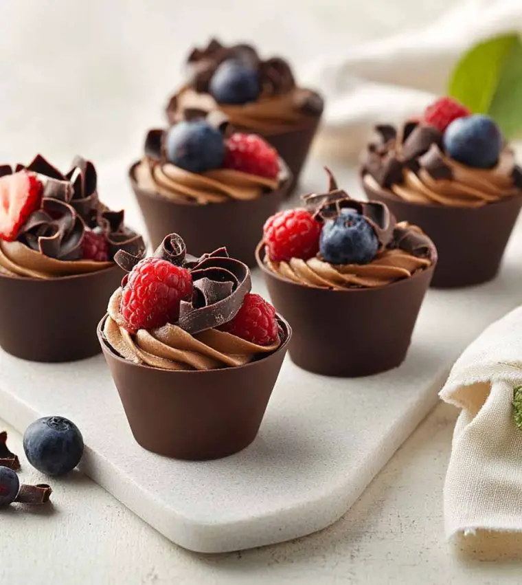 No-Bake Chocolate Mousse Cups - FunCraftyKitchen