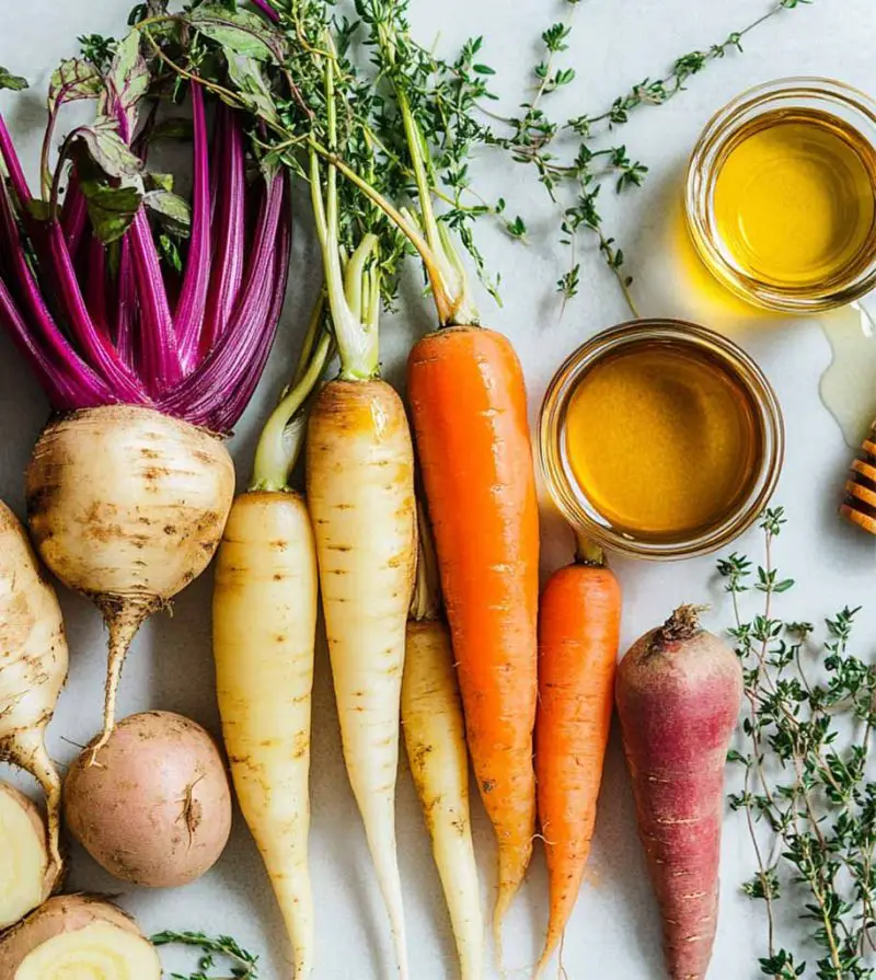 Roasted Root Vegetables with Honey and Thyme - FunCraftyKitchen