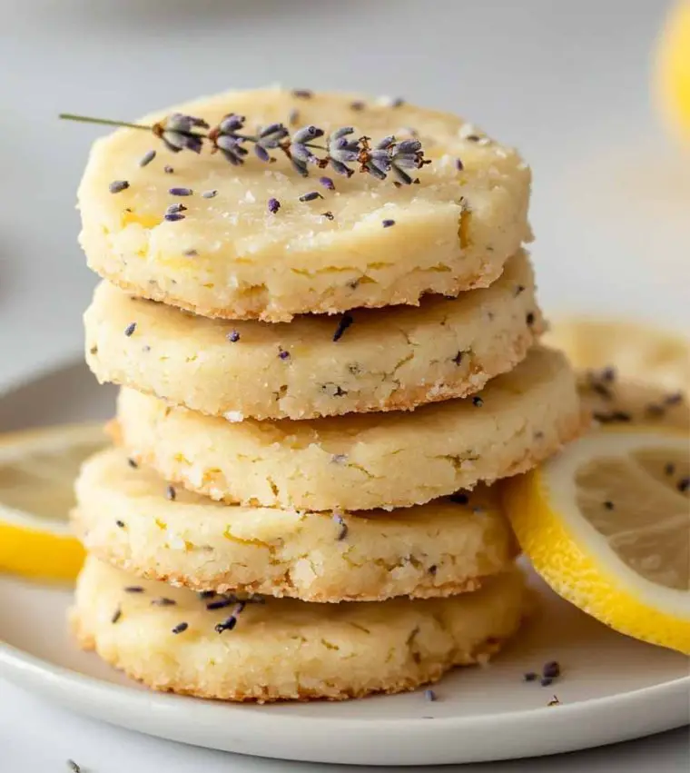 Lemon and Lavender Shortbread Cookies - FunCraftyKitchen
