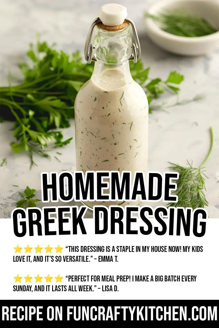 Homemade Greek Dressing - FunCraftyKitchen