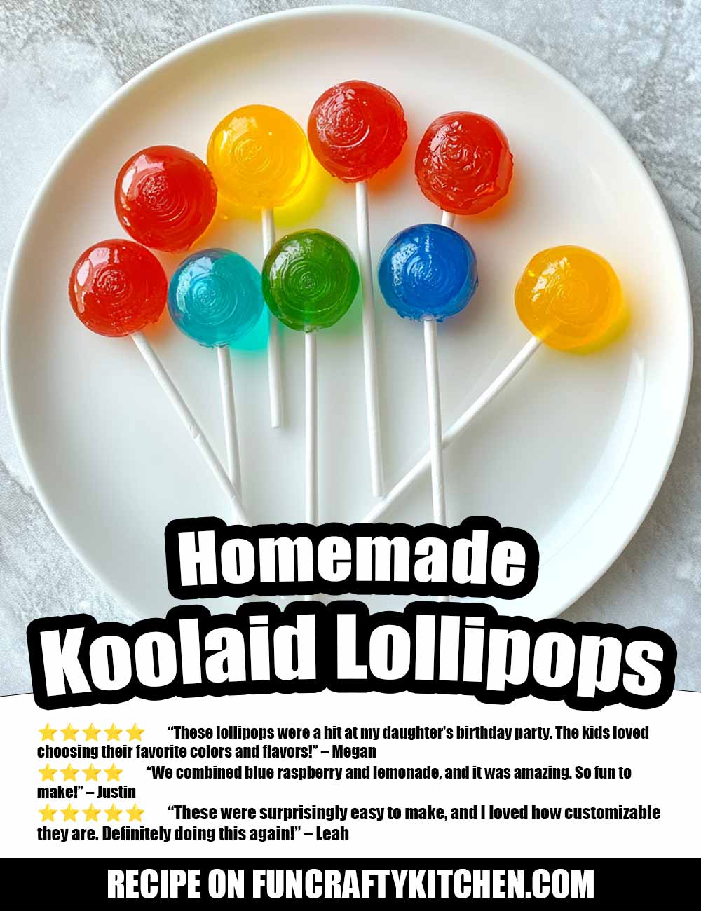 Homemade Koolaid Lollipops - FunCraftyKitchen