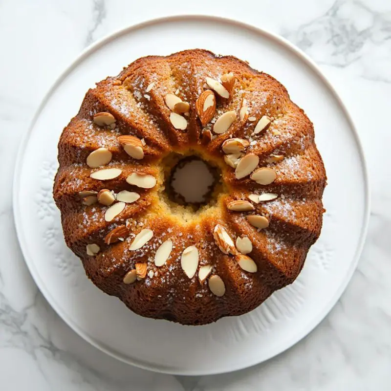 Amaretto Almond Pound Cake - FunCraftyKitchen