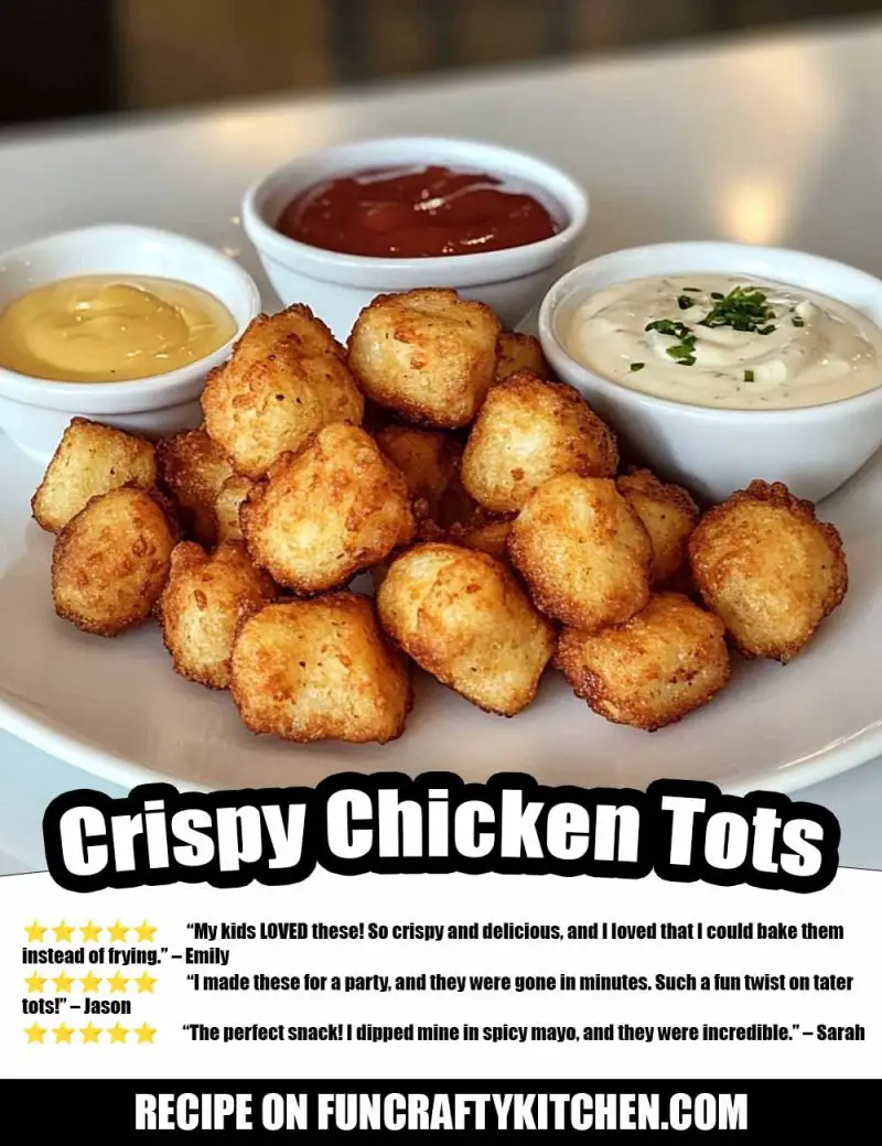 Crispy Chicken Tots - FunCraftyKitchen