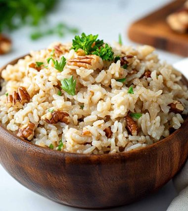 Nebraskan Pecan Rice - FunCraftyKitchen