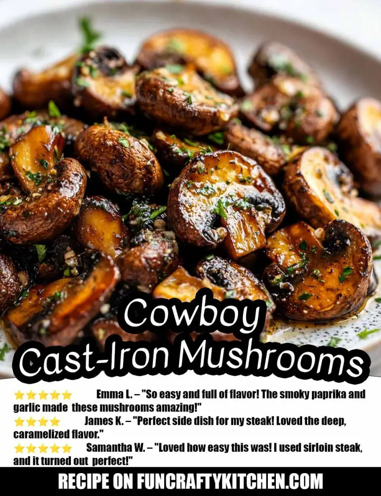 Cowboy Cast-Iron Mushrooms - FunCraftyKitchen