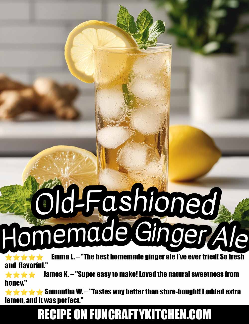 Old-Fashioned Homemade Ginger Ale - FunCraftyKitchen
