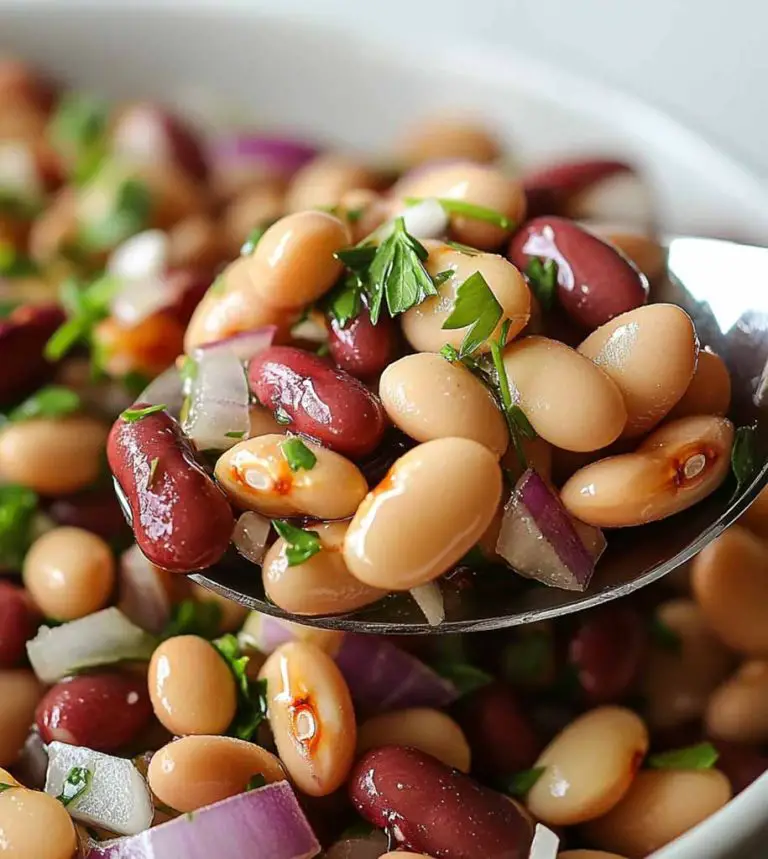 Sweet & Tangy Three-Bean Salad - FunCraftyKitchen