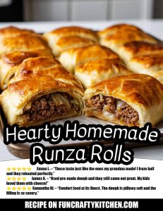 Hearty Homemade Runza Rolls - FunCraftyKitchen