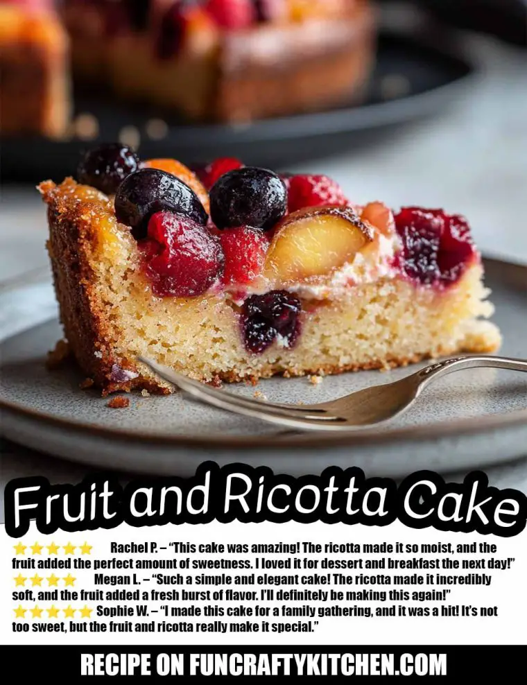 Fruit and Ricotta Cake - FunCraftyKitchen
