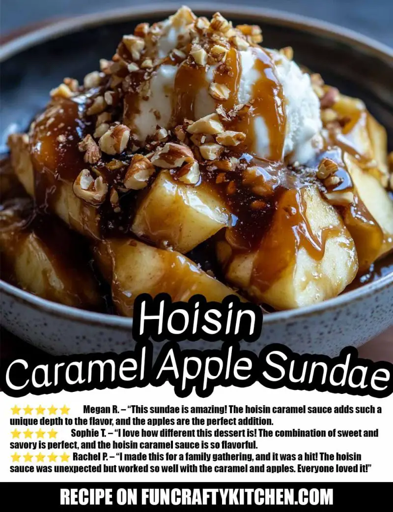 Hoisin Caramel Apple Sundae - FunCraftyKitchen
