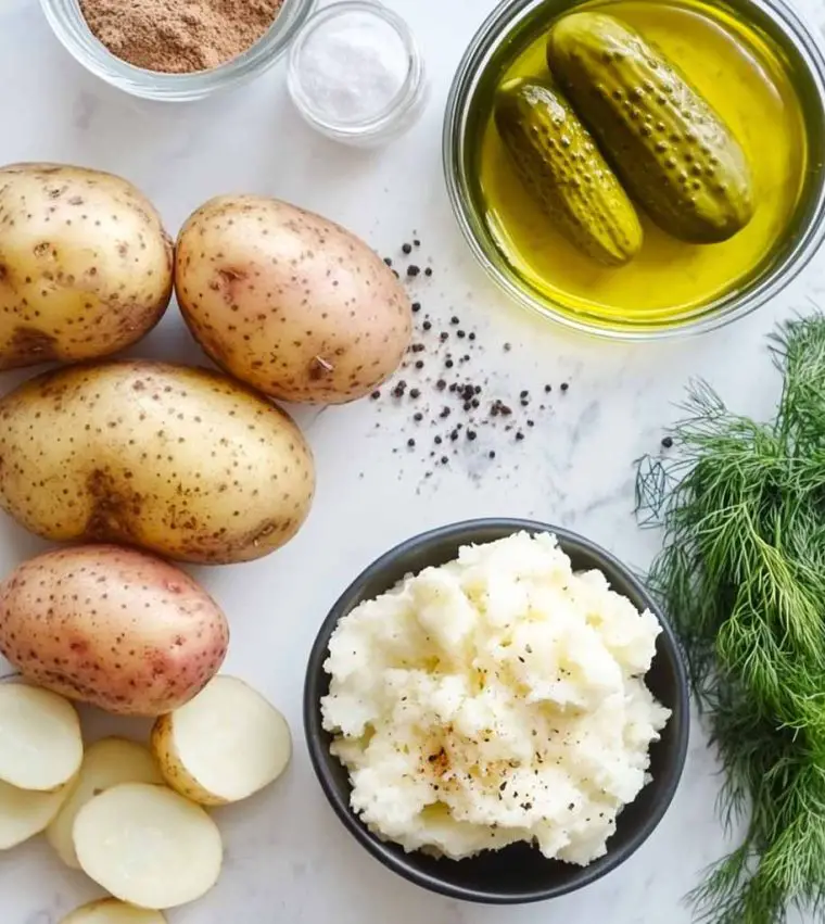 Crispy Dill Pickle Smashed Potatoes - FunCraftyKitchen