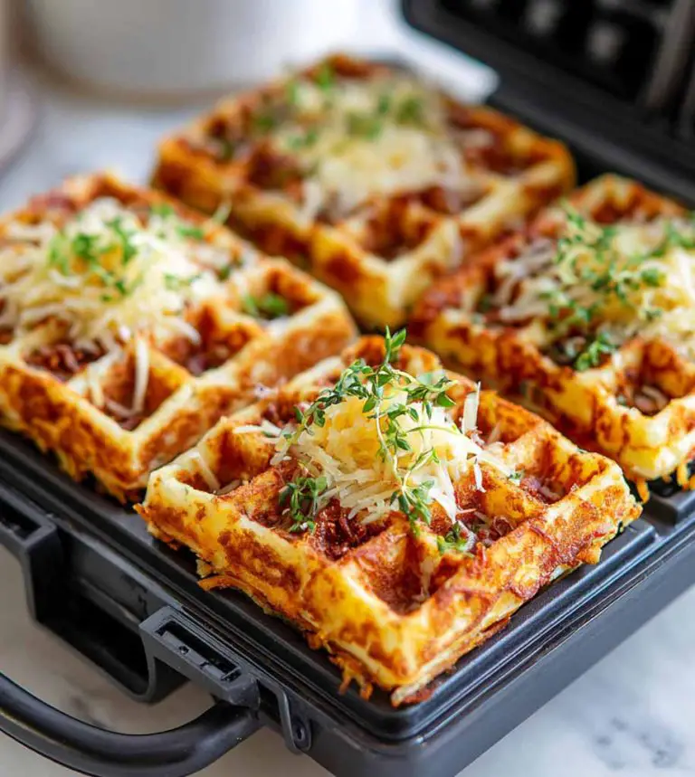 Loaded Baked Potato Waffles - FunCraftyKitchen
