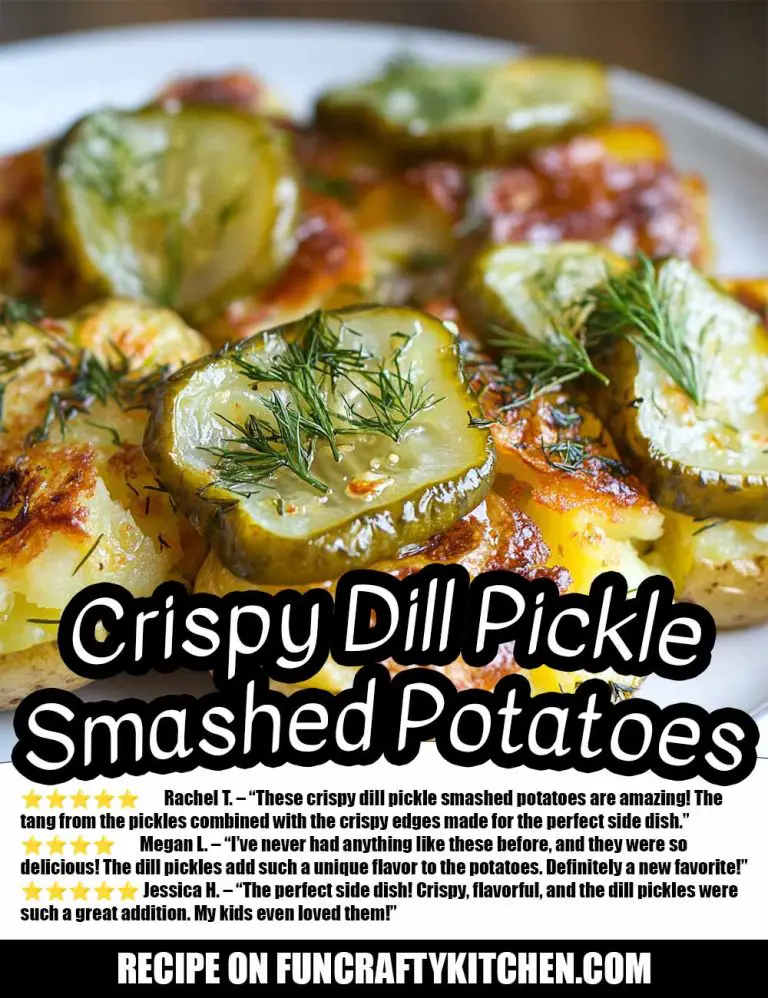 Crispy Dill Pickle Smashed Potatoes - FunCraftyKitchen