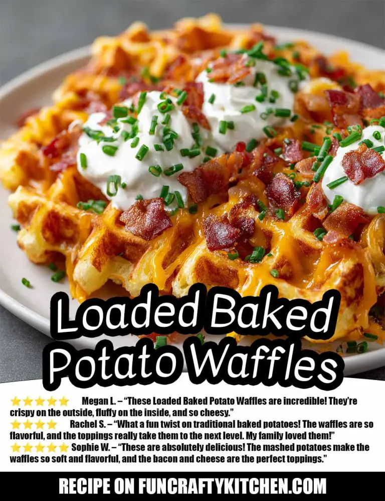 Loaded Baked Potato Waffles - FunCraftyKitchen