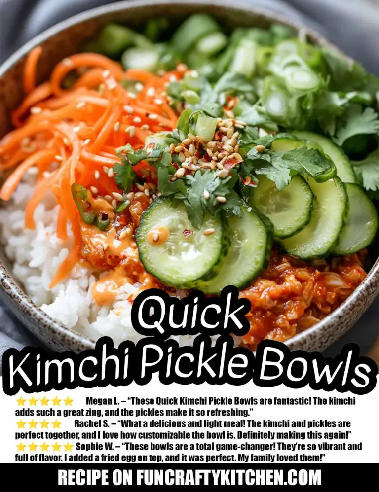 Quick Kimchi Pickle Bowls - FunCraftyKitchen